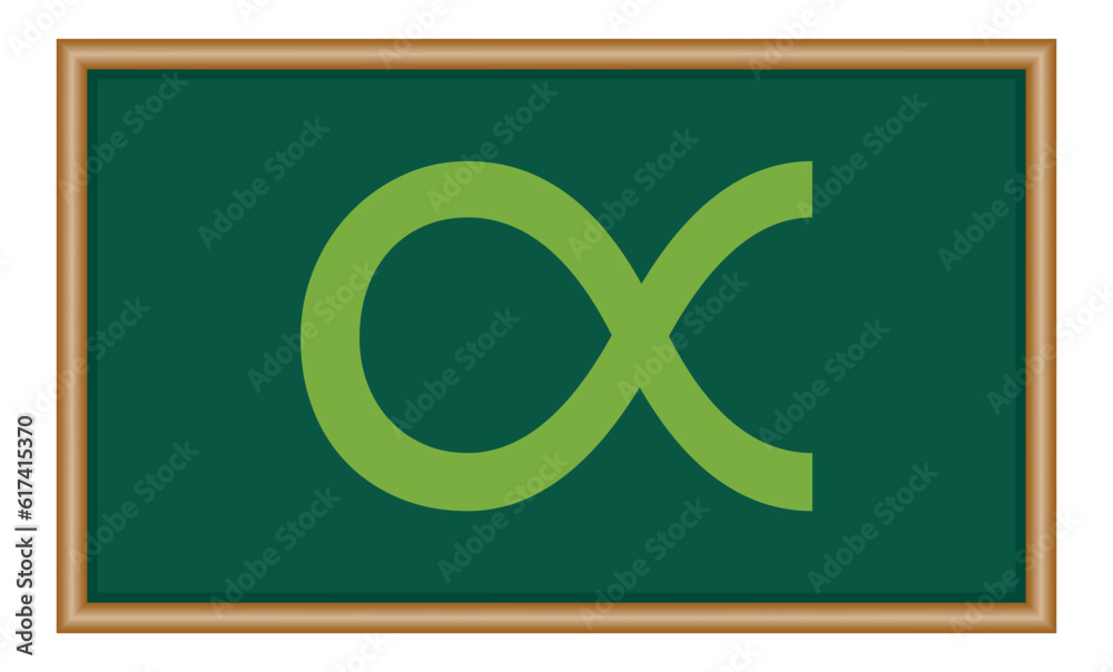 Inversely proportional symbol. Proportionality sign vector. Mathematics ...