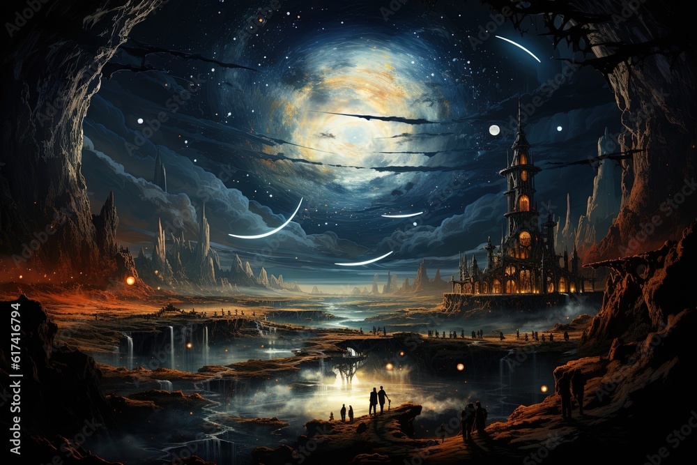 Time - ripple anomaly: Peer through a temporal rift, capturing a ...