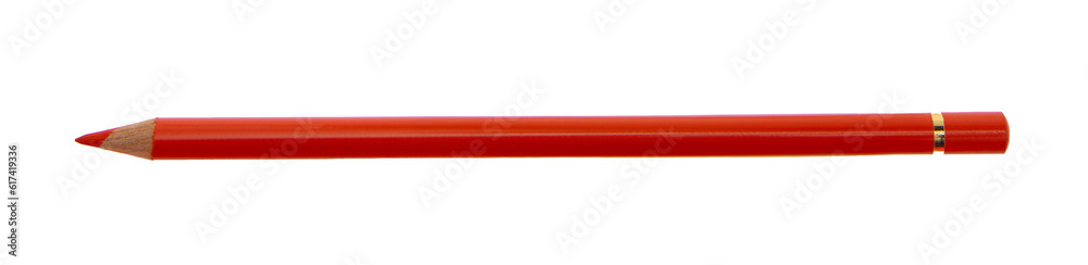 Red color pencil isolated on transparent, PNG. School art supply, kids ...