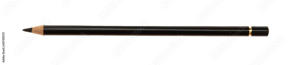 Black color pencil isolated on transparent, PNG. School art supply ...