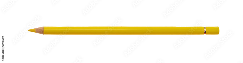 Yellow color pencil isolated on transparent, PNG. School art supply ...