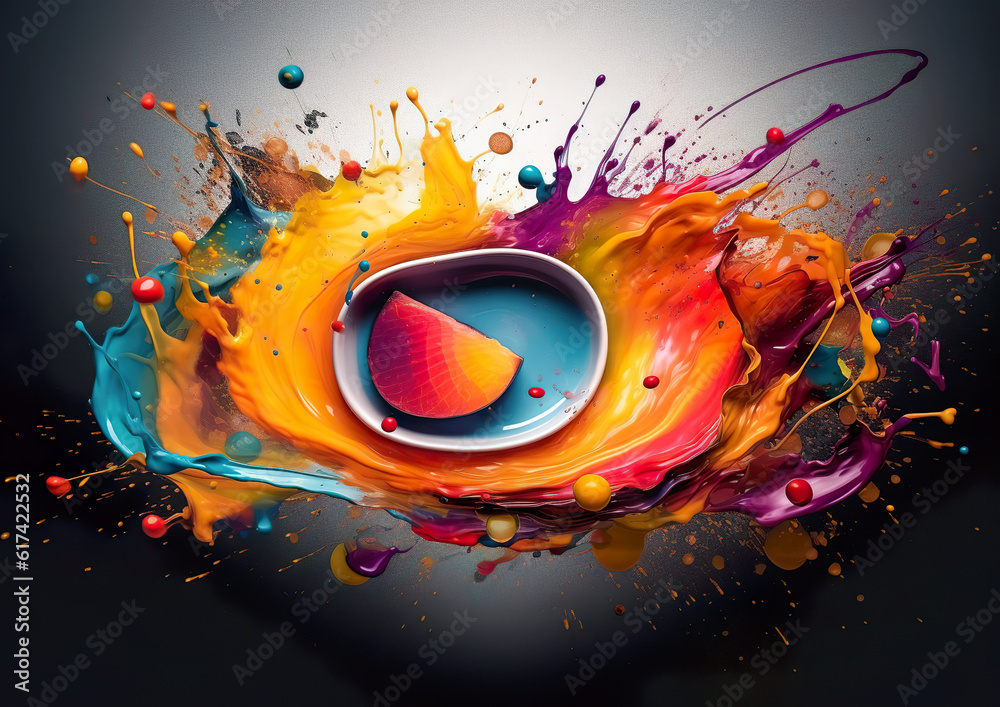 Multicolored paint explosion very effective splash. Excellent wallpaper ...