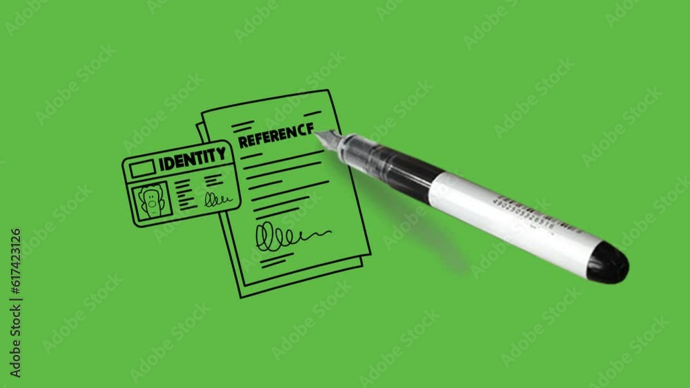 draw IDENTITY card, REFERENCE book and CREDIT CHECK in rectangle shape ...