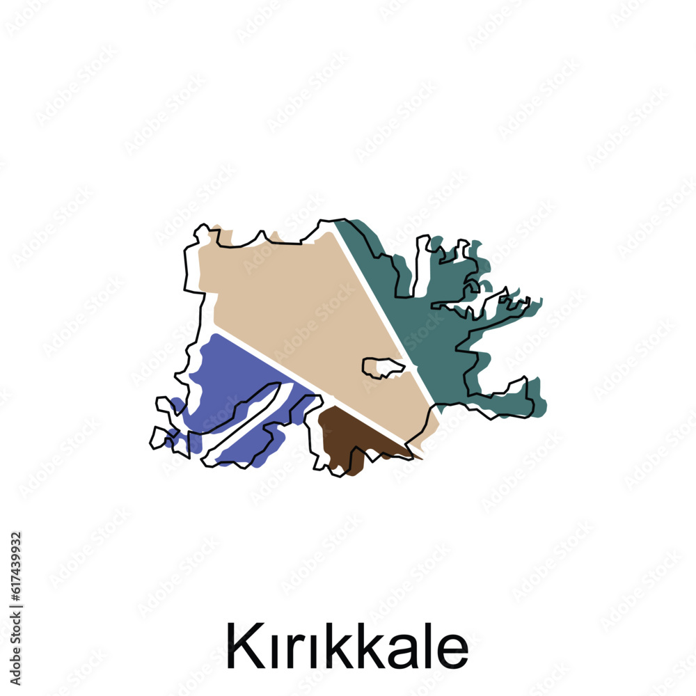 Map of Kirikkale Province of Turkey, World Map International vector ...