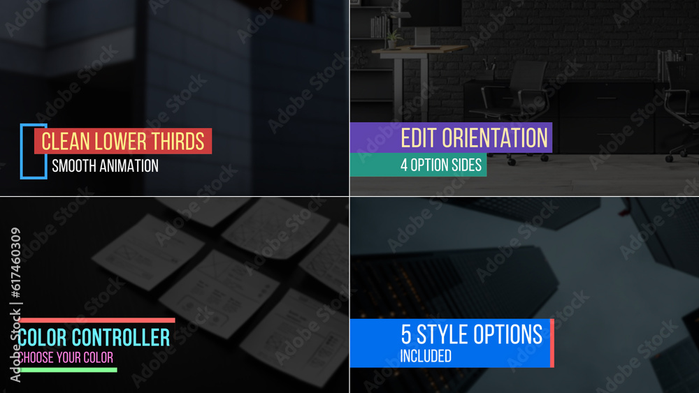 Clean Lower Thirds Stock Template | Adobe Stock