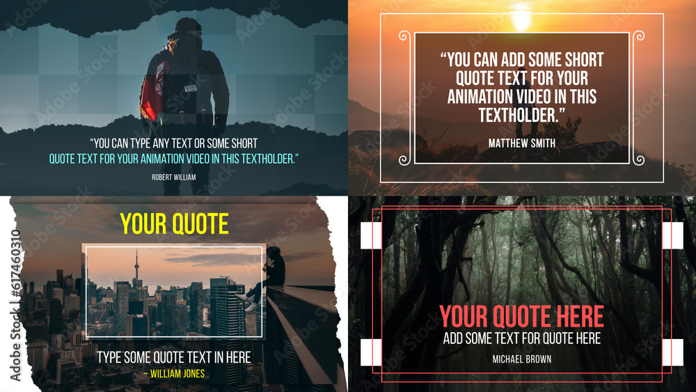 Full Frame Quote Scenes Stock Template | Adobe Stock