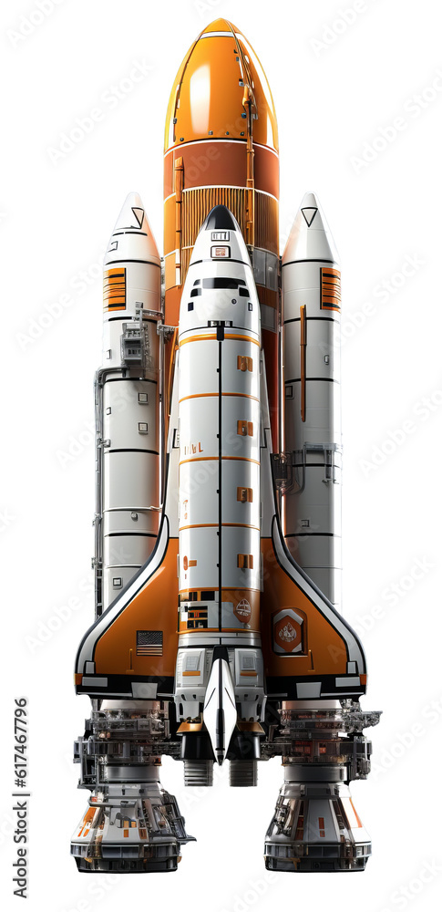 Realistic space shuttle. American reusable transport spacecraft ...