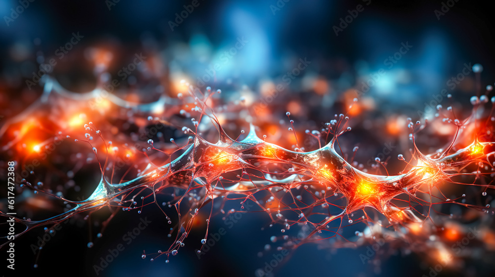 Extremely highly interconnected synapses, brain (Generative AI) Stock ...