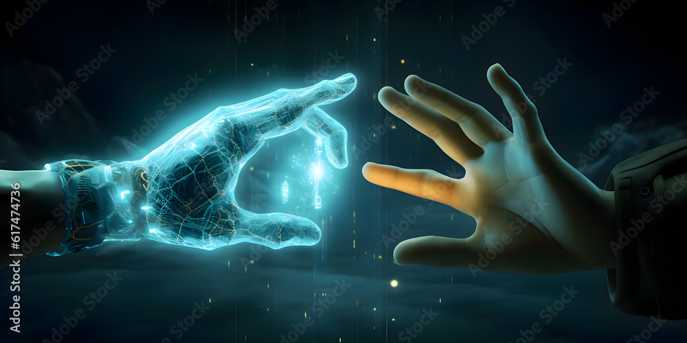 Contact between a cyber hand hand a human hand - Technologies and ...