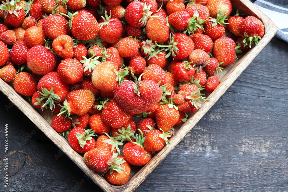 Strawberries background. Fresh strawberry. Food background. Freshly ...