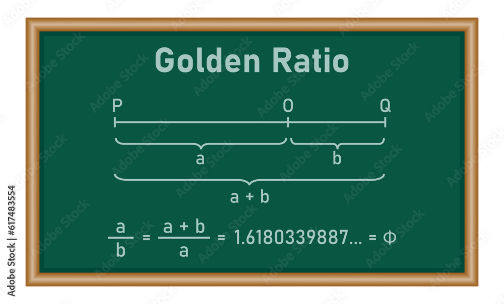 Line segment in the golden ratio in mathematics. math resources for ...