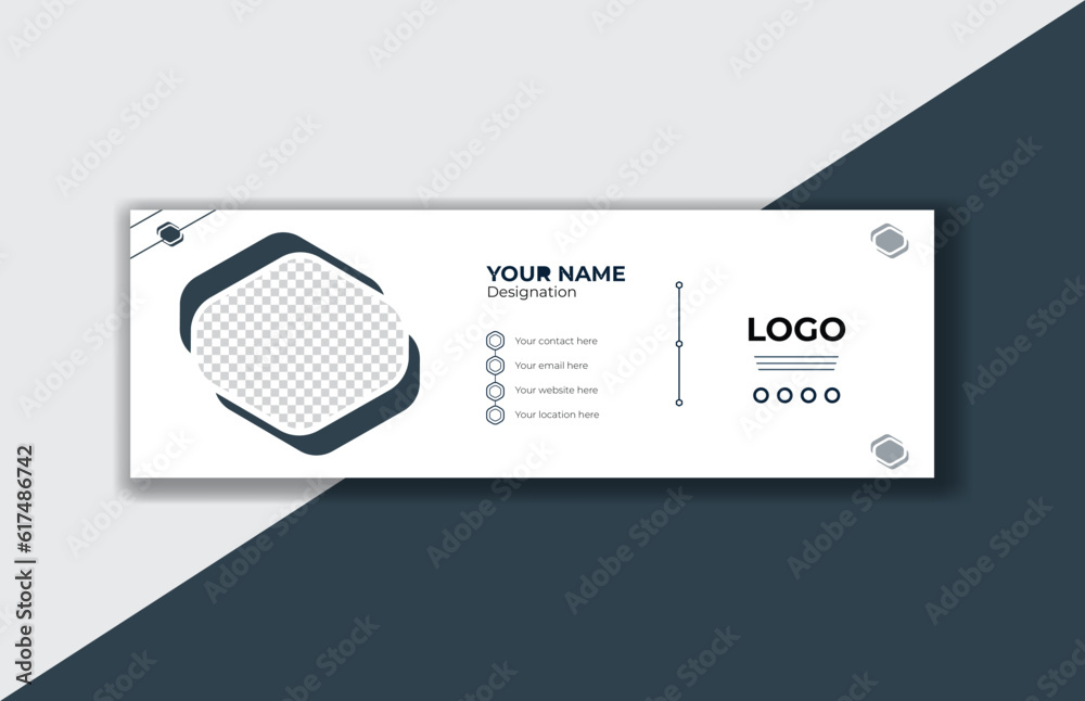 Vetor de Abstract clean and modern Email signature template design for ...