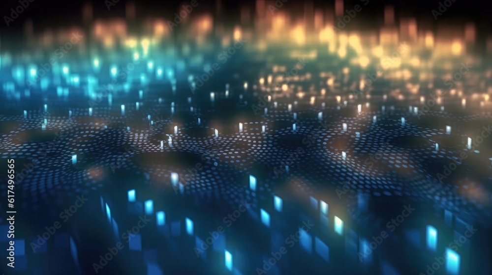 Abstract technology background with a graphic illustration of a cyber ...