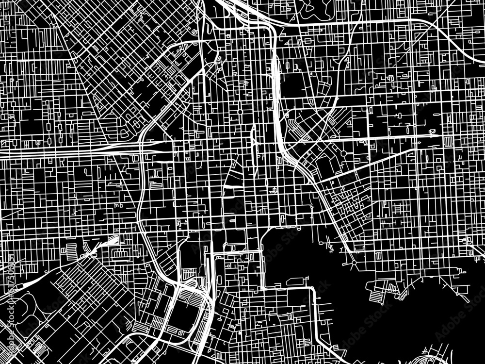 Vector road map of the city of Baltimore Center Maryland in the United ...