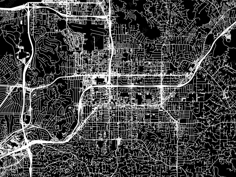 Vector road map of the city of El Cajon California in the United States ...