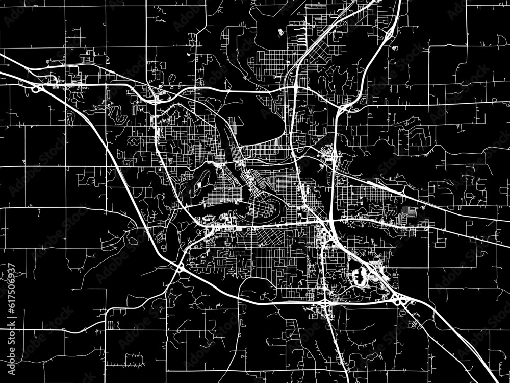 Vector road map of the city of Eau Claire Wisconsin in the United ...