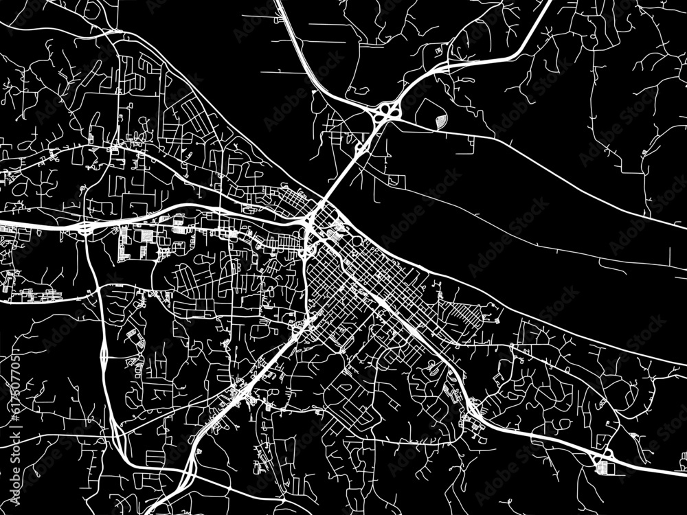 Vector road map of the city of Jefferson City Missouri in the United ...