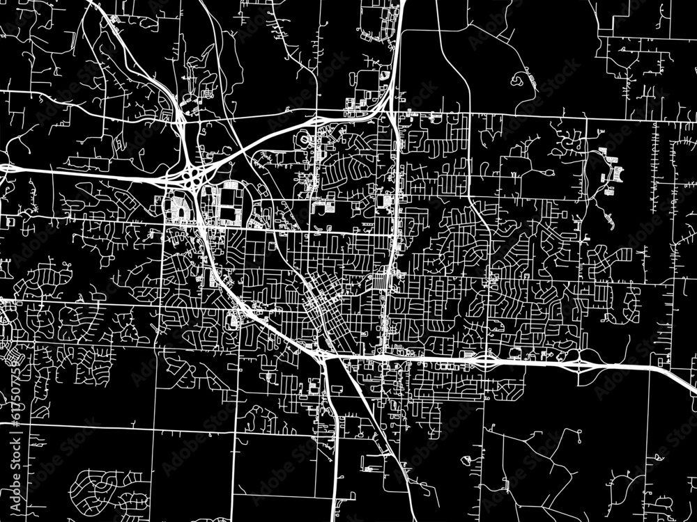 Vetor do Stock: Vector road map of the city of Lee's Summit Missouri in ...