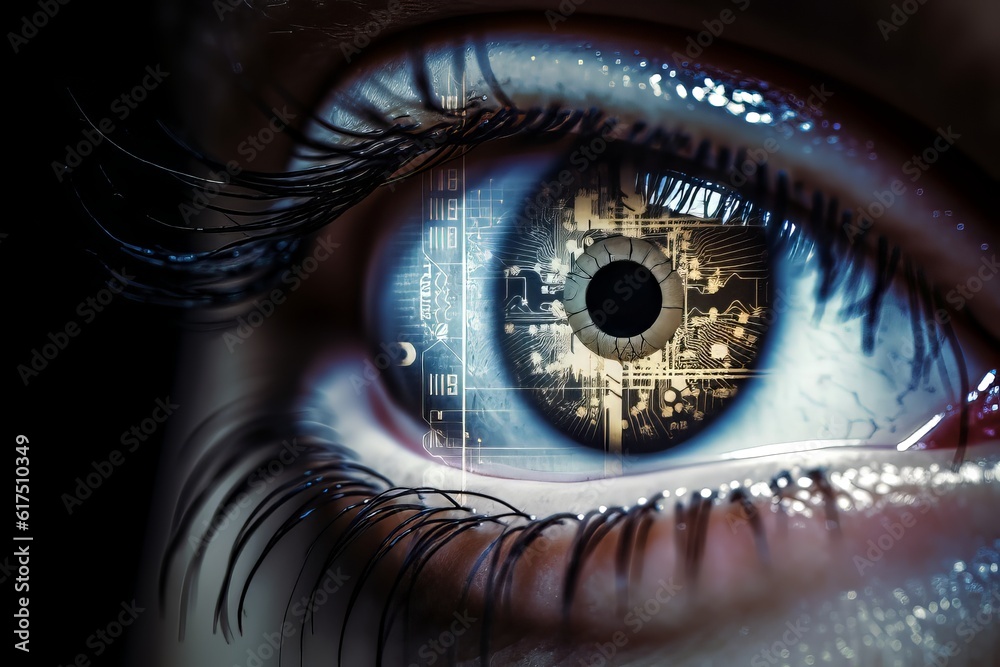 eye of the hacking, Securing the Digital Realm: A Captivating Close-Up ...