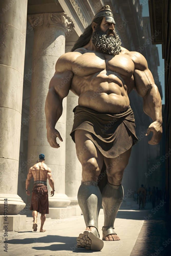 Giant Titans of the Ancient Greece Of great height warrior gods walking ...
