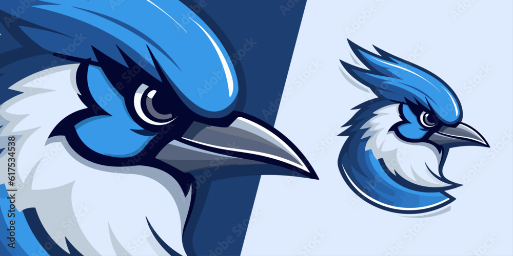 Eye-Catching Blue Jay Bird Logo Mascot: Striking Vector Illustration ...