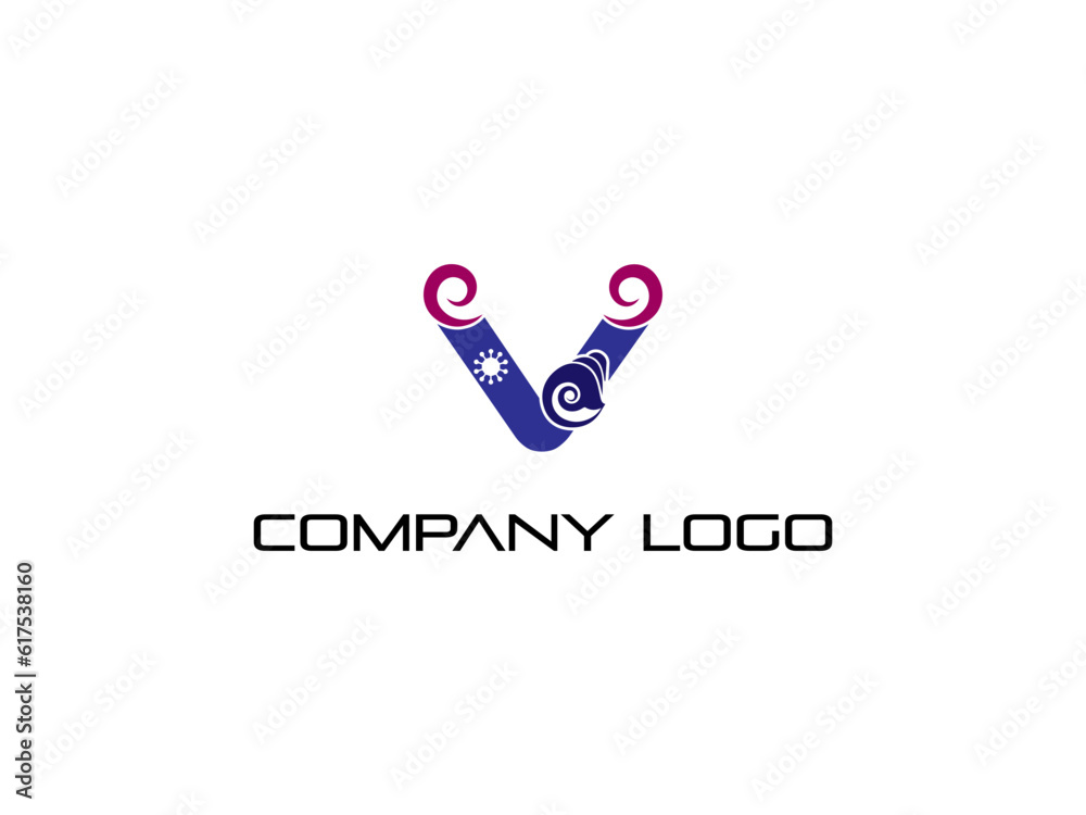 V letter modern logo and branding animal logo design . Perfect logo for ...