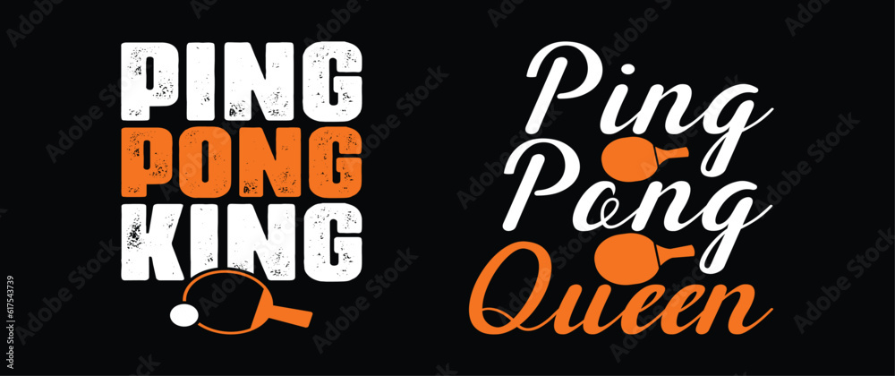 King Queen Table Tennis T shirt Design Bundle, Vector Table Tennis T ...