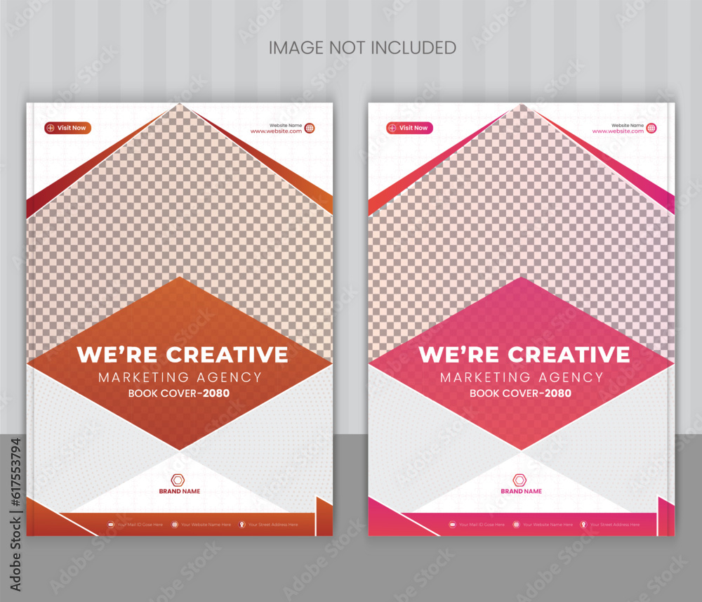 Modern A4 company profile flyer brochure book cover annual report ...