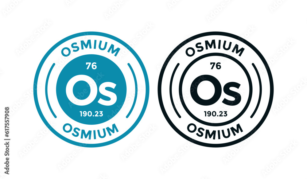 Osmium logo badge template. this is chemical element of periodic table ...