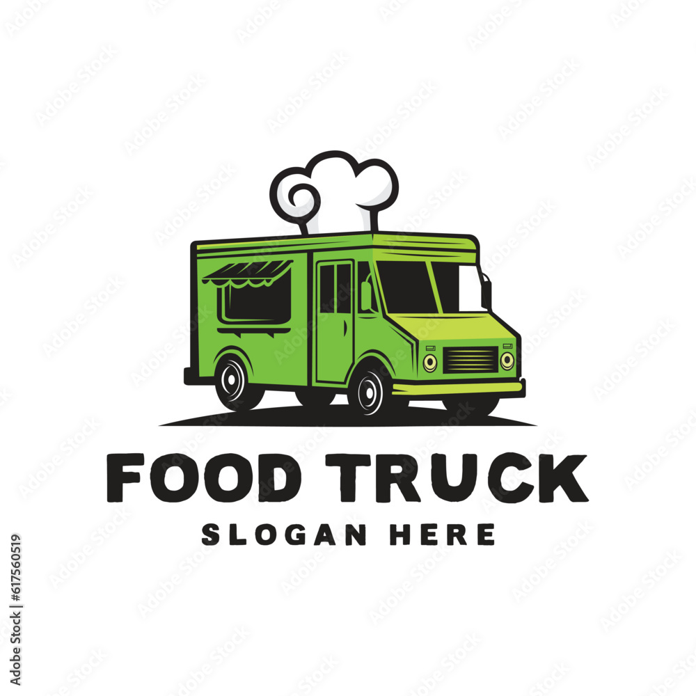 Vector food truck logo design template illustration Stock Vector ...