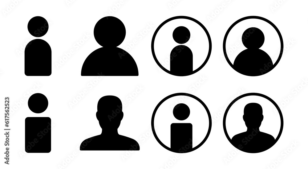 User Icon set illustration. person sign and symbol. people icon. Stock ...