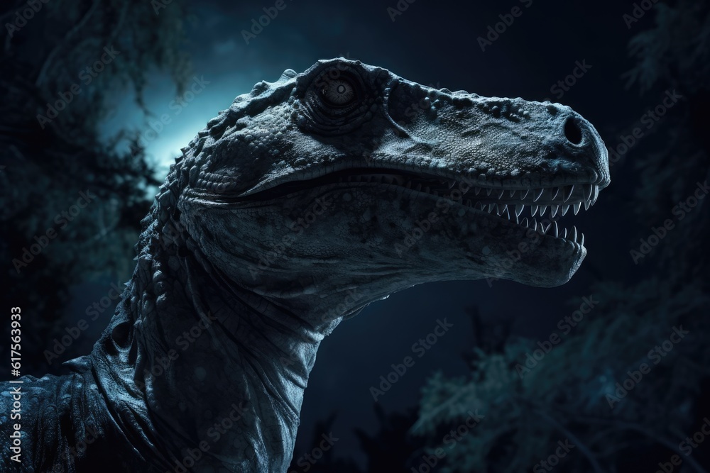 Dinosaurs. Extinct species of animals. Big strong toothy predators ...