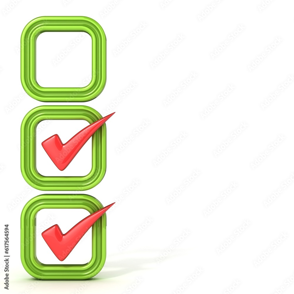 Check boxes with correct check mark. Isolated on white background ...