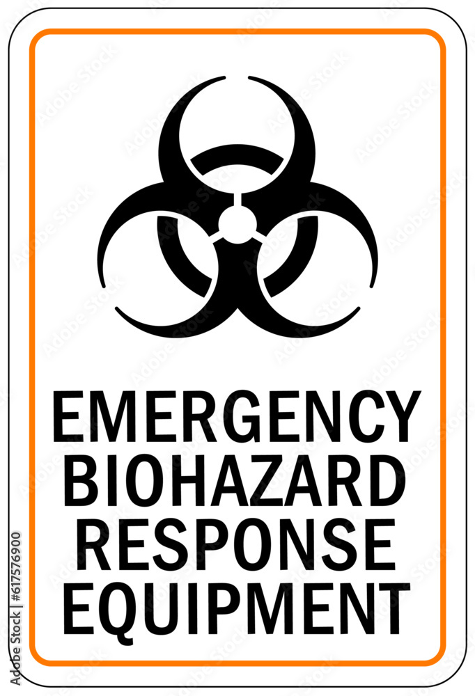 Biohazard warning sign and labels emergency biohazard response ...