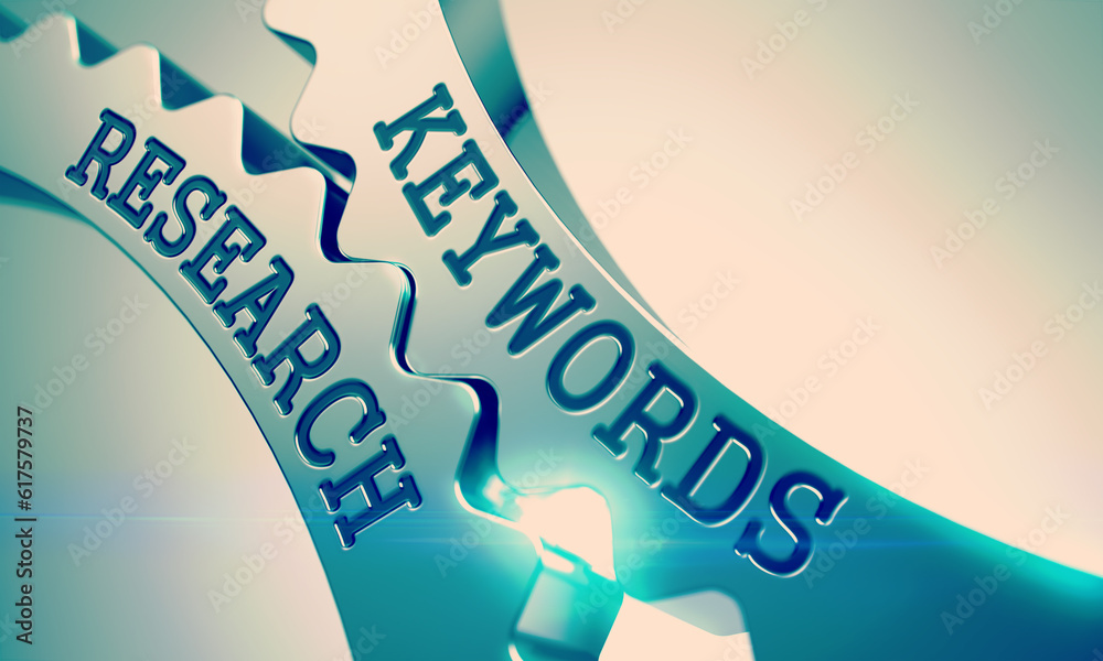 Keywords Research - Illustration with Glow Effect . Keywords Research ...