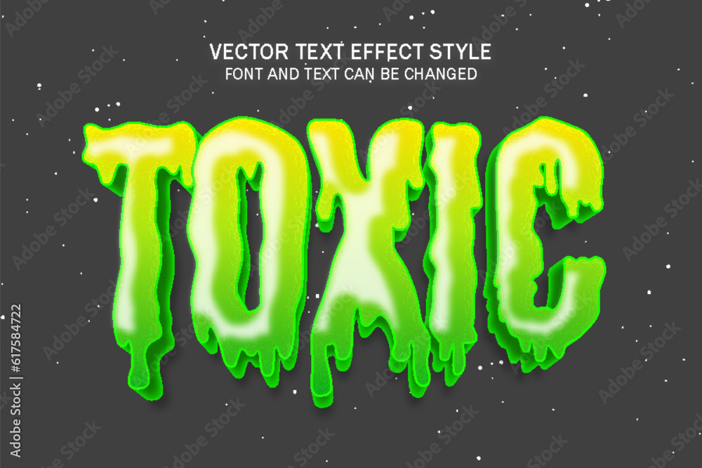 toxic water melting slime liquid typography editable text effect font ...