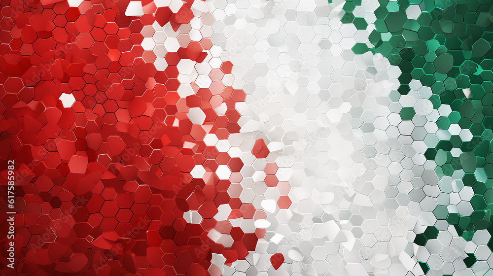 Abstract Italian Flag Mosaic An abstract mosaic-style background ...
