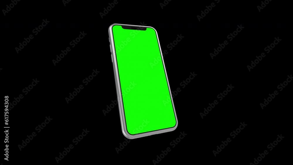 mobile phone green screen loop Animation video transparent background ...