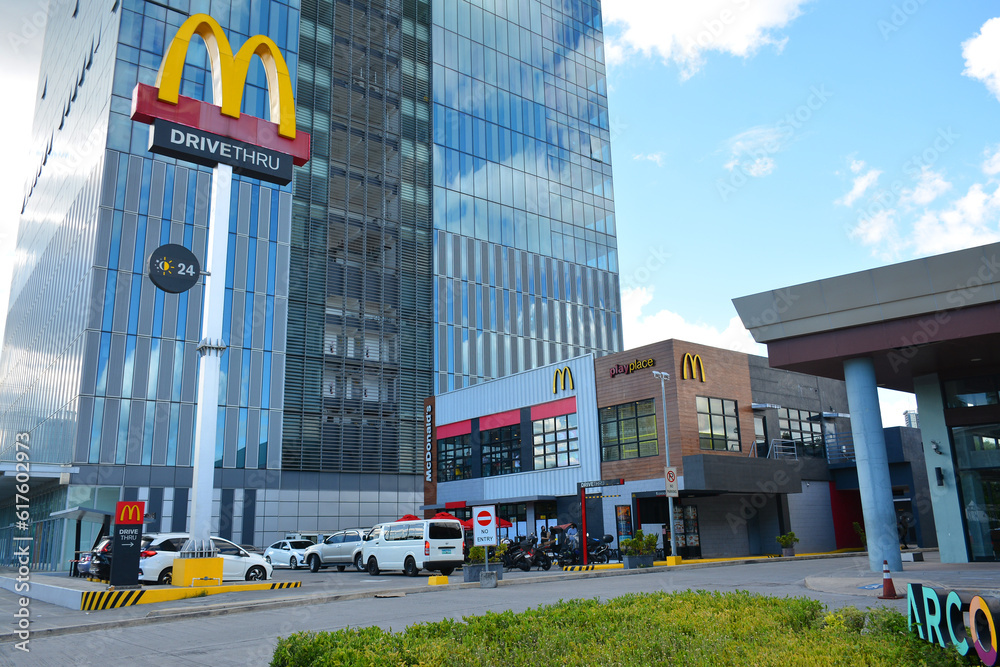 McDonalds facade at Arcovia city in Pasig, Philippines Stock Photo | Adobe Stock