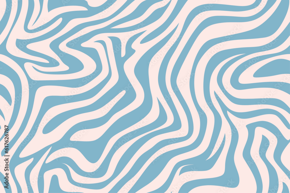 Light blue zebra pattern with wavy lines, vector seamless pattern ...