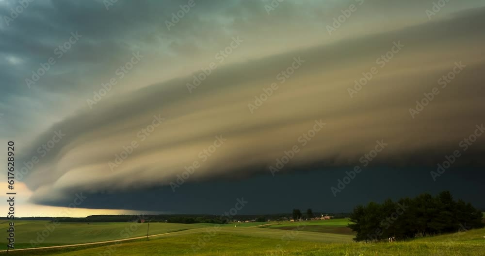 Supercell Storm Timelapse. Mesocyclone supercell storm captured in ...