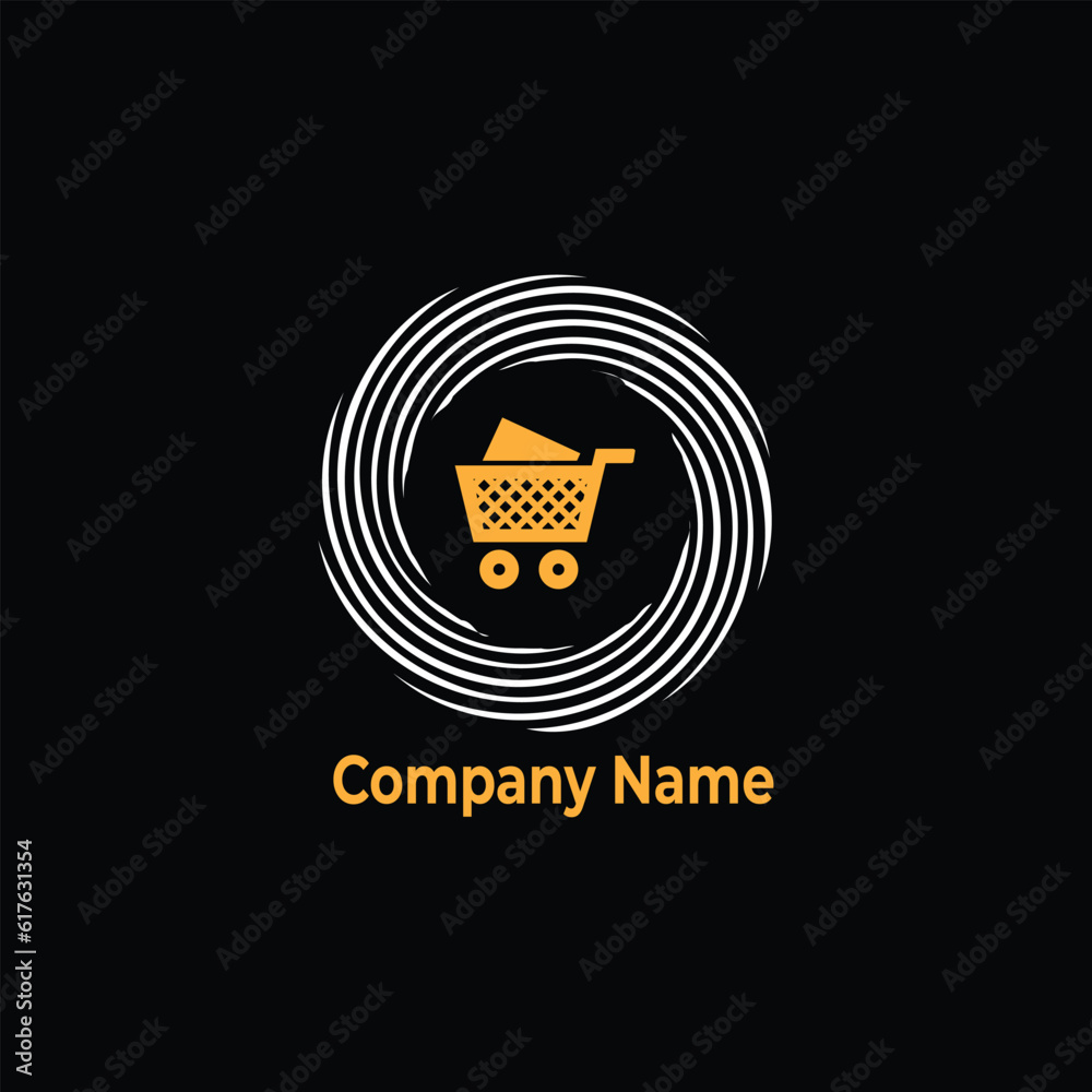Modern Shopping Logo. RGB color mode. Editable Color. Free font used ...