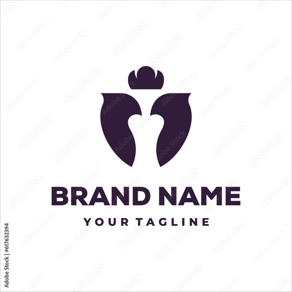 raven logo design initial letter r Stock Vector | Adobe Stock