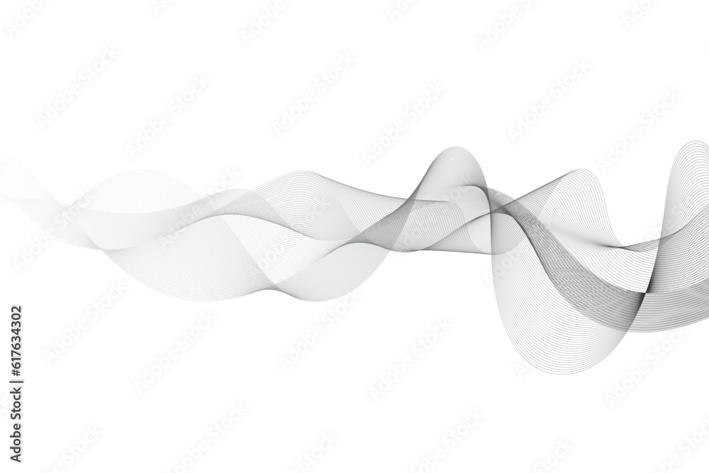 Abstract white background, wavy lines of color flow for packaging ...