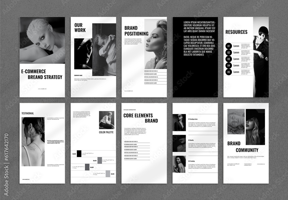 Black Social Media Post Layout Stock Template | Adobe Stock