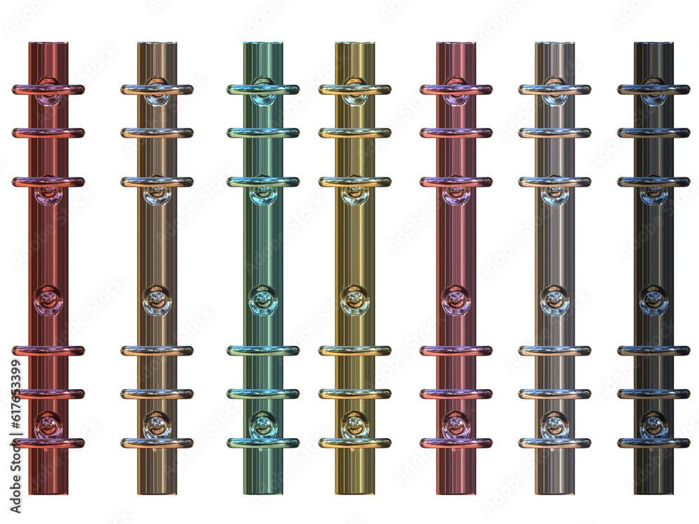 Realistic metal ring binders for notebooks or calendars. 3D black ...