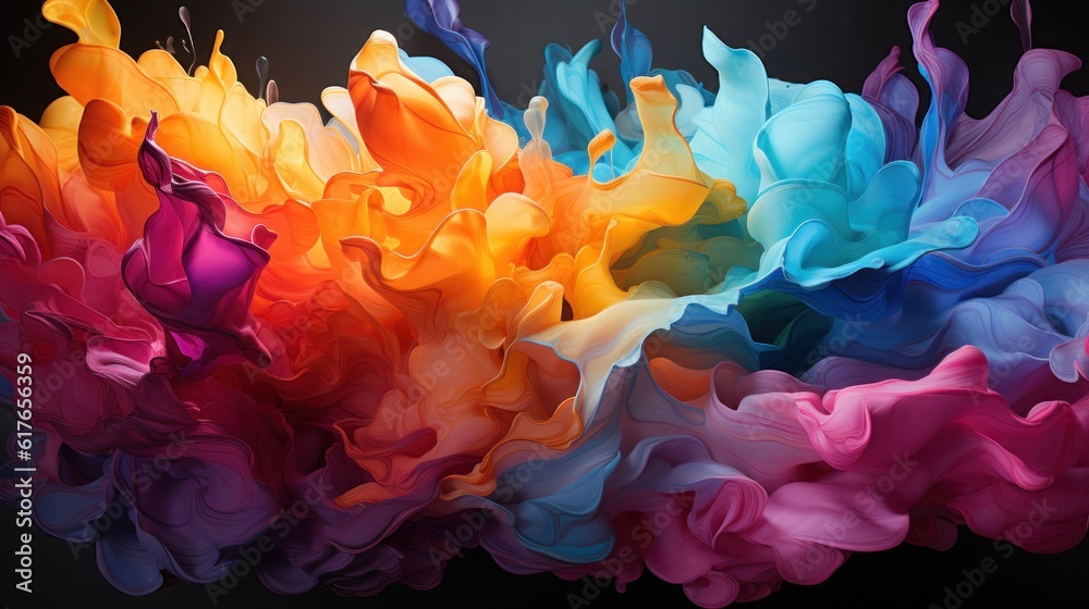 Pure abstraction with an enchanting and vibrant colorful background ...