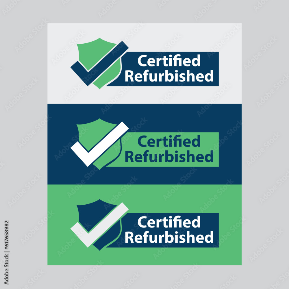 Certified Refurbished, Flat isolated vector, pictogram, symbol, icon ...