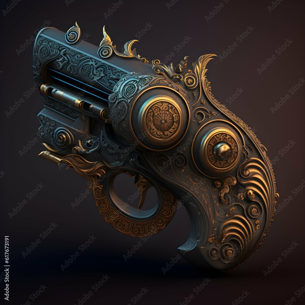 Pistolweapon high resolution dark fantasy weapon equipment item pistol ...