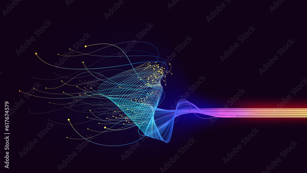 Abstract Lines Big Data Connection Vector Background Stock Vector Adobe Stock